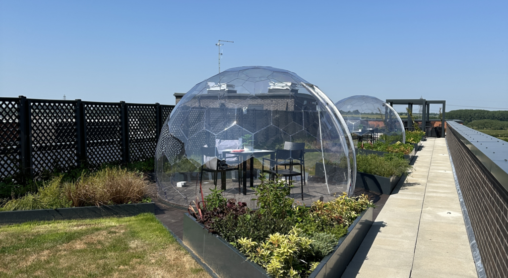 Geodesic domes take centre stage of HSSP designed roof terrace - HSSP ...