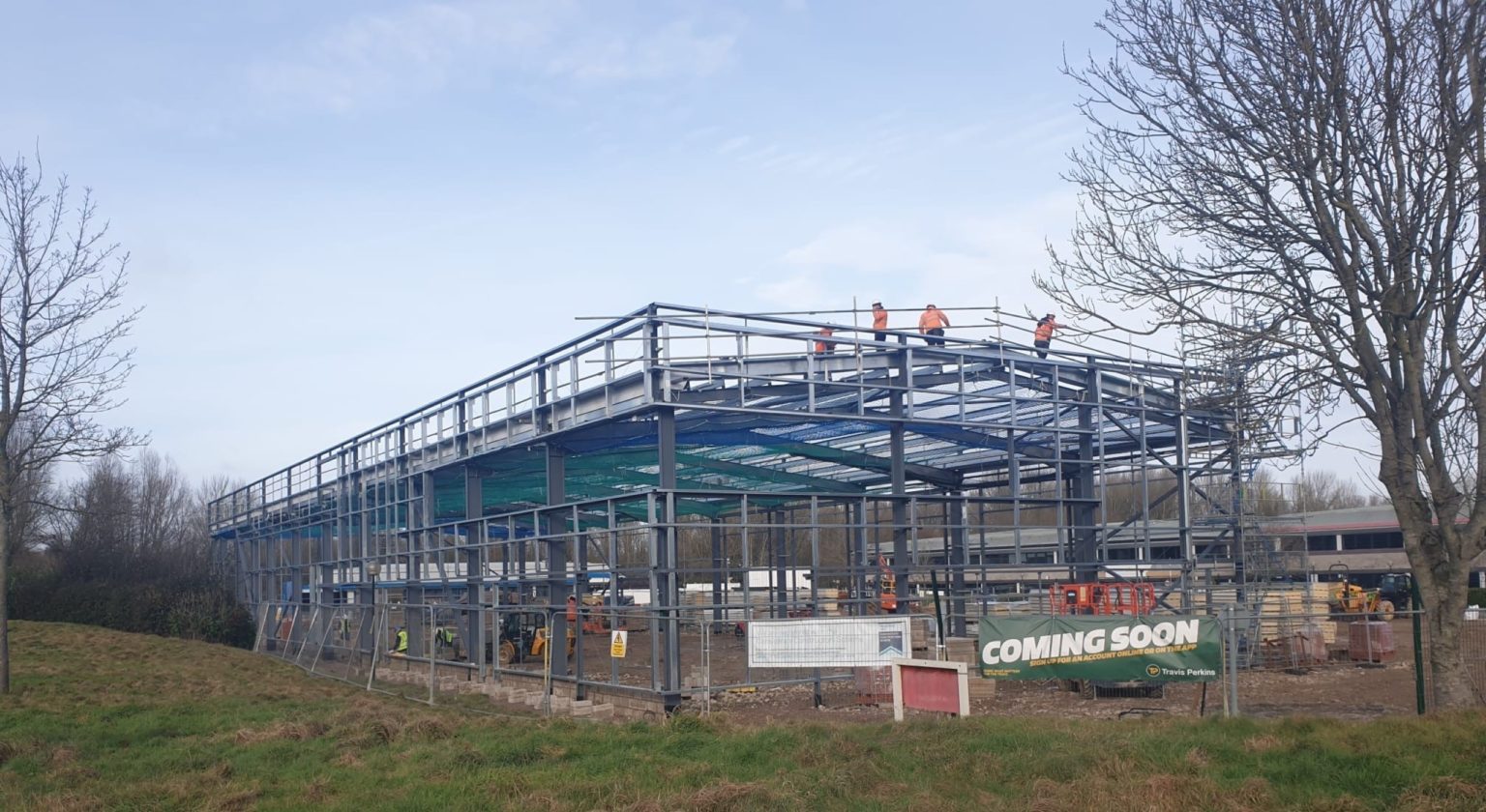 Progress of Travis Perkins branch designed by HSSP - HSSP Architects